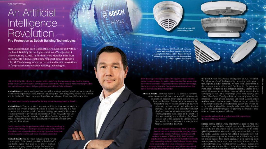 Interview with Michael Hirsch | Bosch Security and Safety Systems I ...